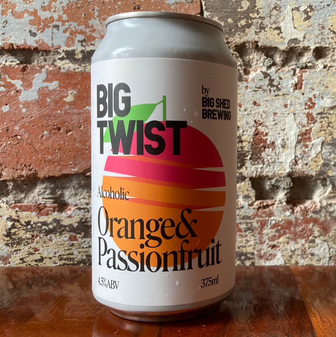 Big Shed Big Twist Alcoholic Orange & Passionfruit – Otter's Promise