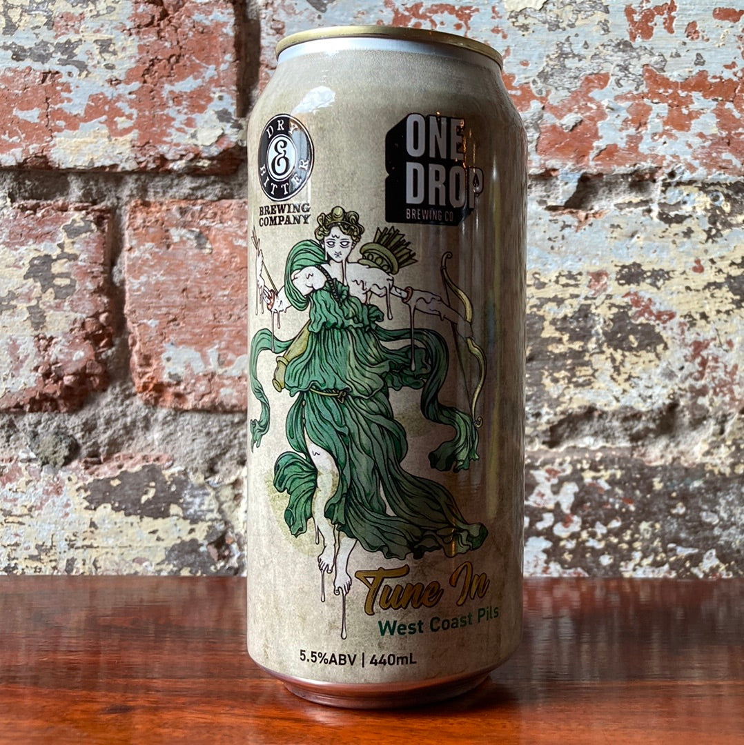One Drop x Dry & Bitter Tune In West Coast Pils – Otter's Promise