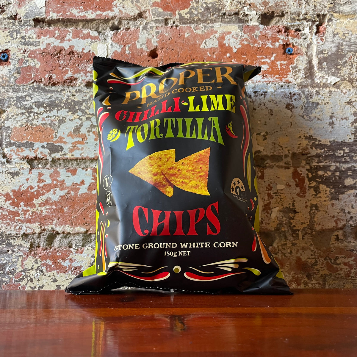 Proper Chilli-Lime Stone Ground White Corn Tortilla Chips – Otter's Promise