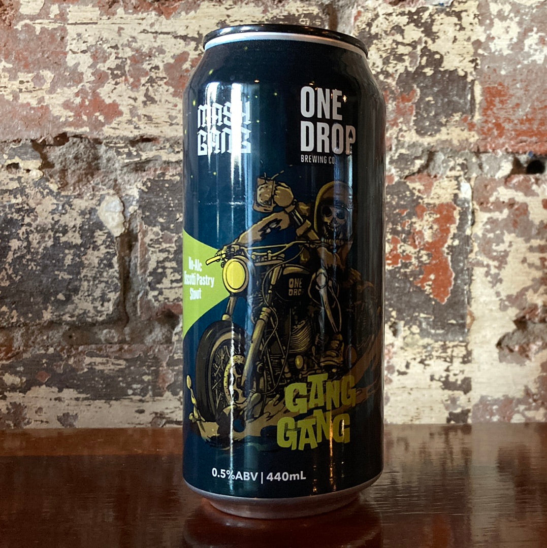 One Drop x Mash Gang Gang Gang No Alc Biscotti Pastry Stout (Alc-Free ...