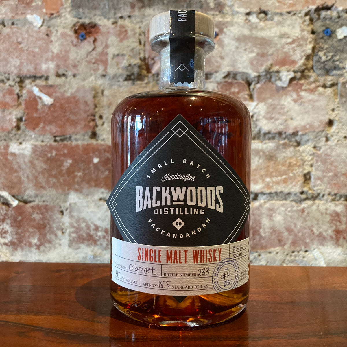 Backwoods Single Malt Whiskey Batch #4 - Cabernet – Otter's Promise